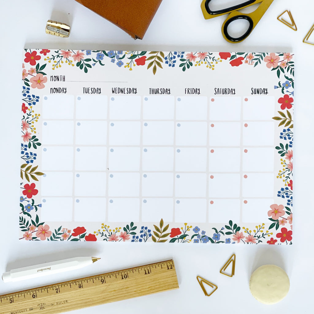 Floral Monthly Planner Lomond Paper Co