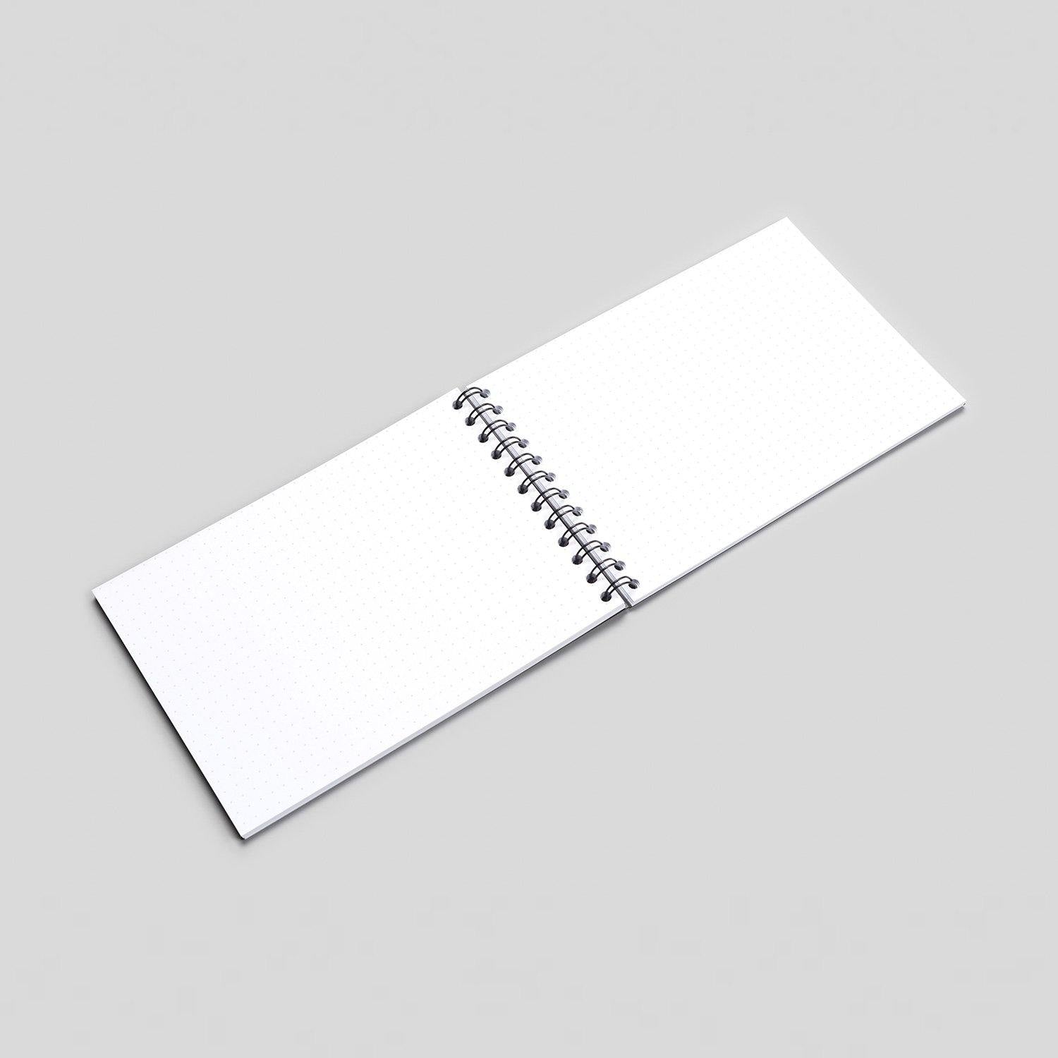 A6 Spiral Dot Grid Notebook Dotted White Pages Dotgrid