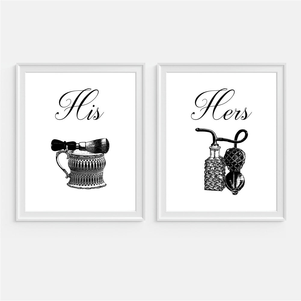 His And Hers Bathroom Wall Art Picturality