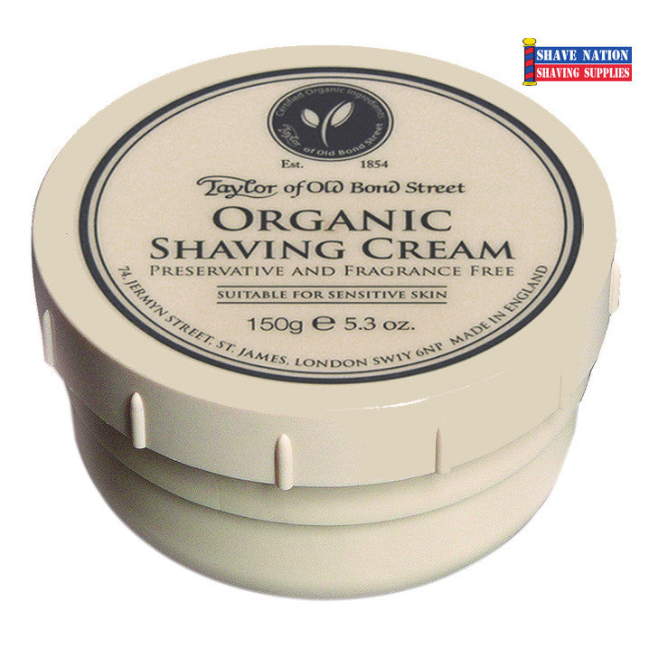 Taylor Of Old Bond Street Organic Shaving Cream Jar Shave Nation