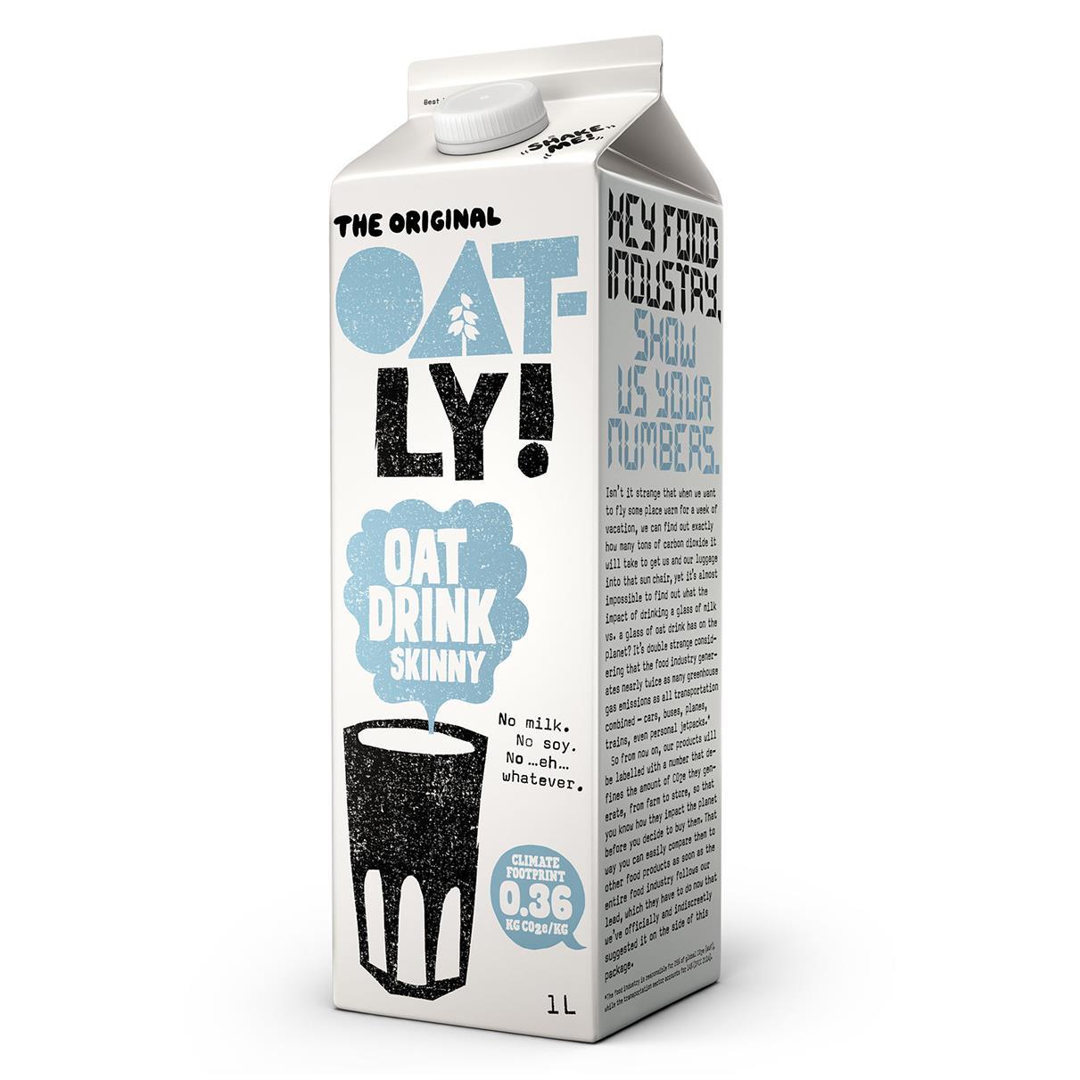 Oatly Oat Milk Drink Skinny 1l The Vegan Kind