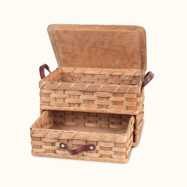Sewing Baskets Vintage Amish Wicker Sewing And Craft Organizer Boxes