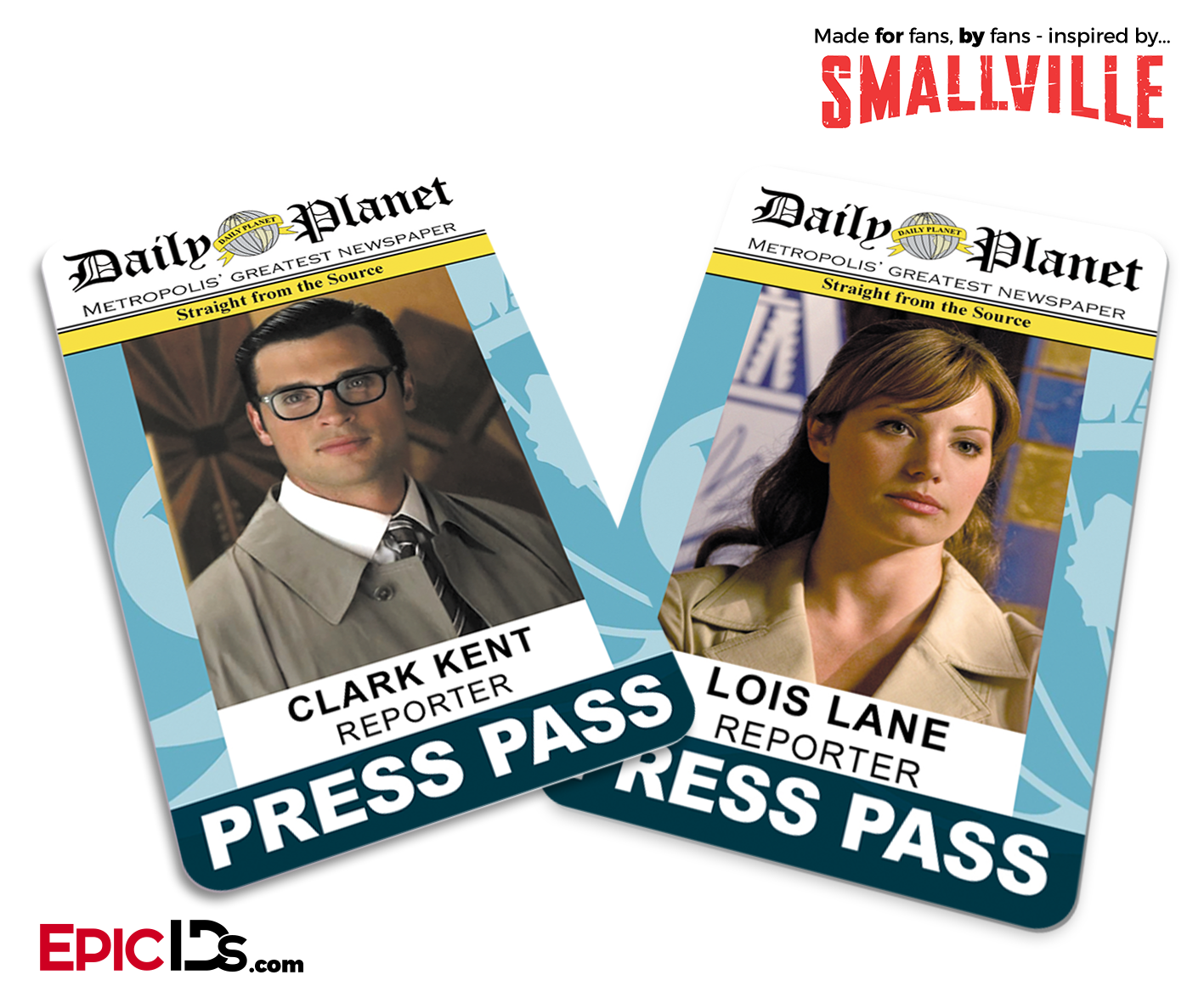 Daily Planet Smallville Press Pass Lois Lane And Clark Kent Couple S