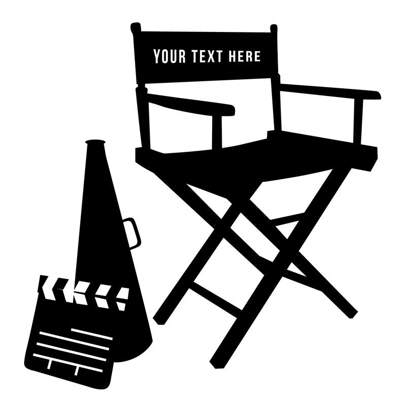 Custom Directors Chair Megaphone And Clapperboard Decal Dana Decals