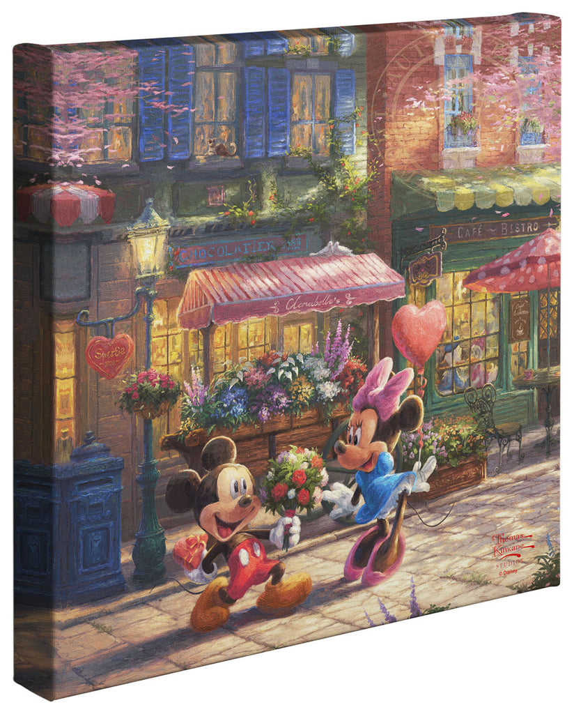 Mickey And Minnie Sweetheart Cafe By Thomas Kinkade Studios Art