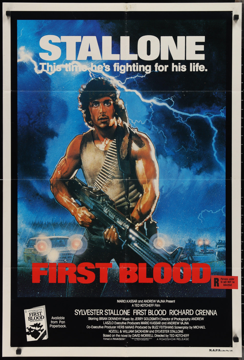 First Blood Vintage Us Movie Poster