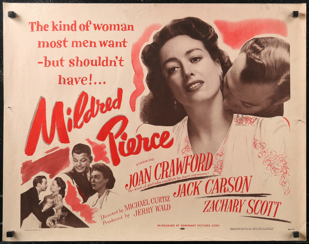 Joan Crawford Mildred Pierce 1945 Us Vintage Movie Poster