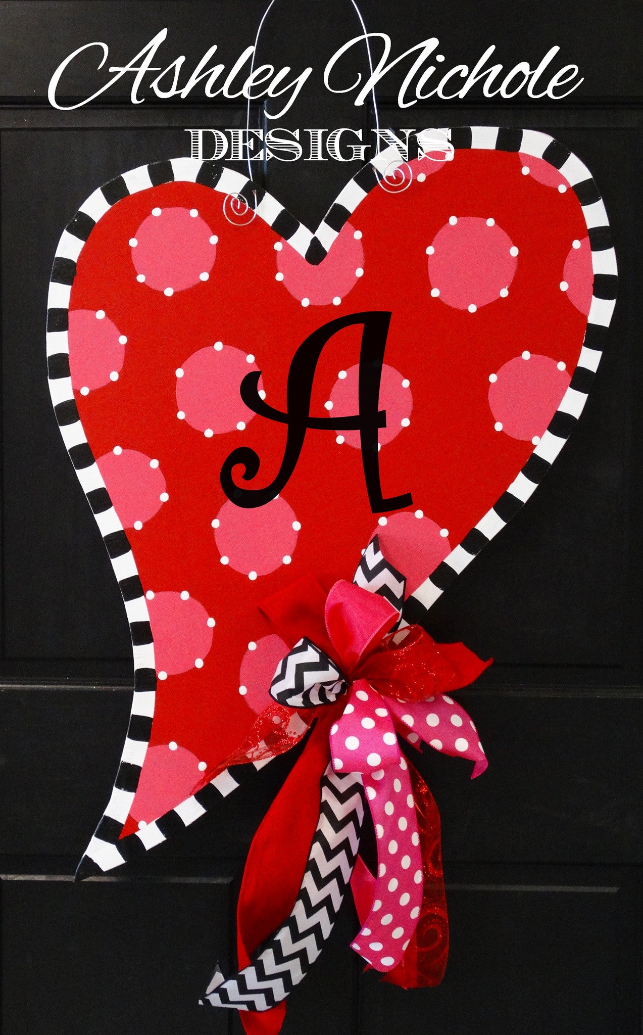 Funky Valentine Heart Door Hanger Ashleynichole Designs