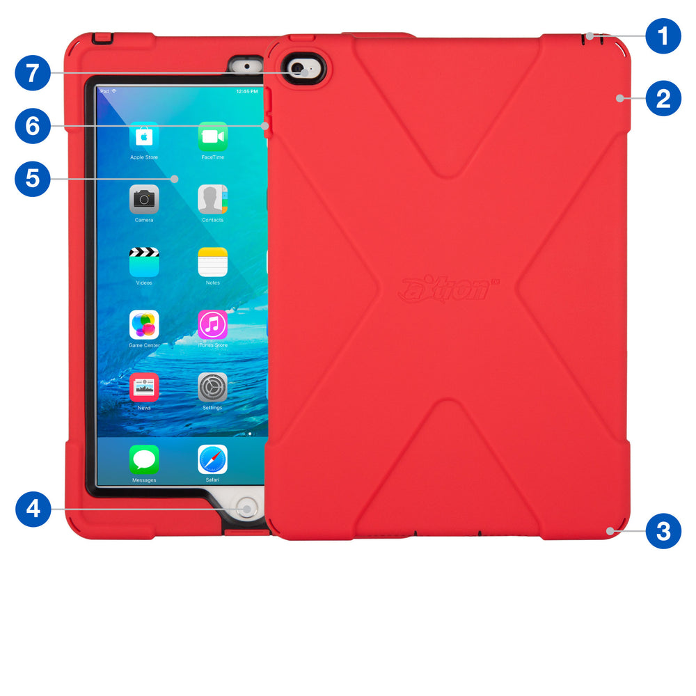 Axtion Bold Rugged Case For Ipad Air 2 In Red Or Black The Joy Factory