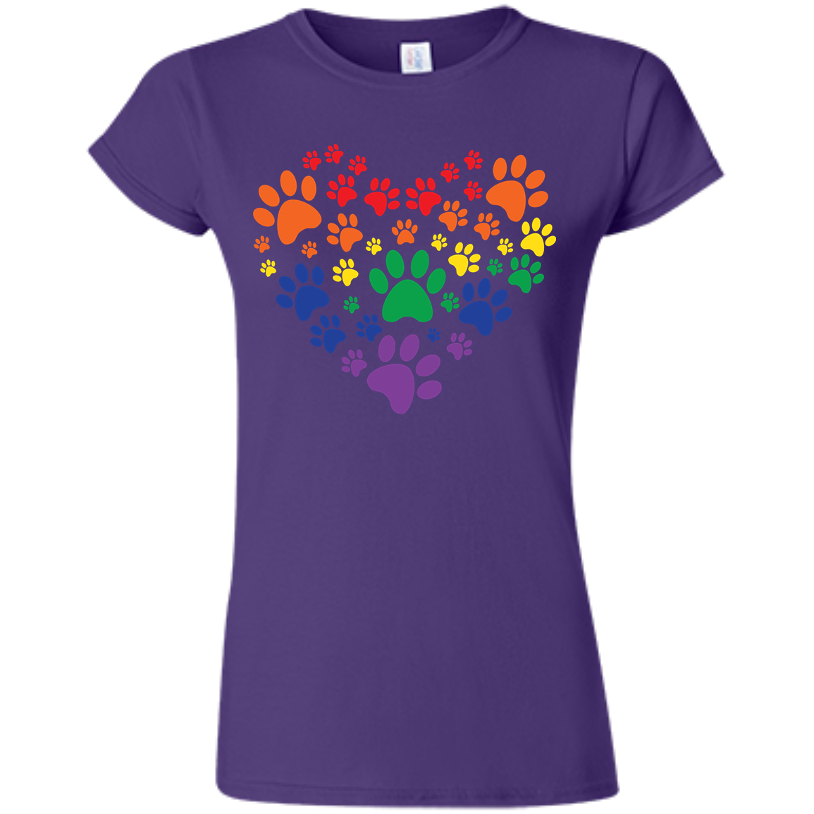 Rainbow Paw Print Love Shirt For Men And Women Myprideshop