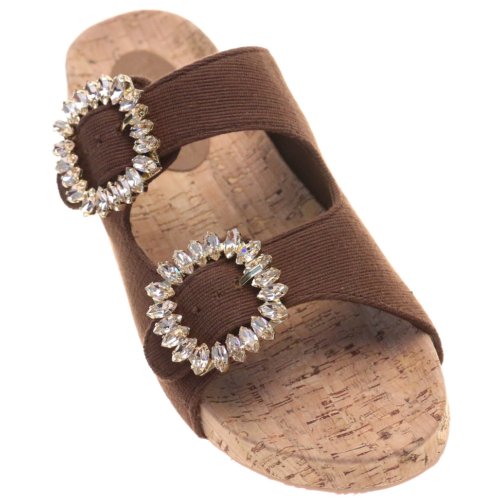 Jeweled And Embellished Flat Leather Womens Sandals Mystique Sandals