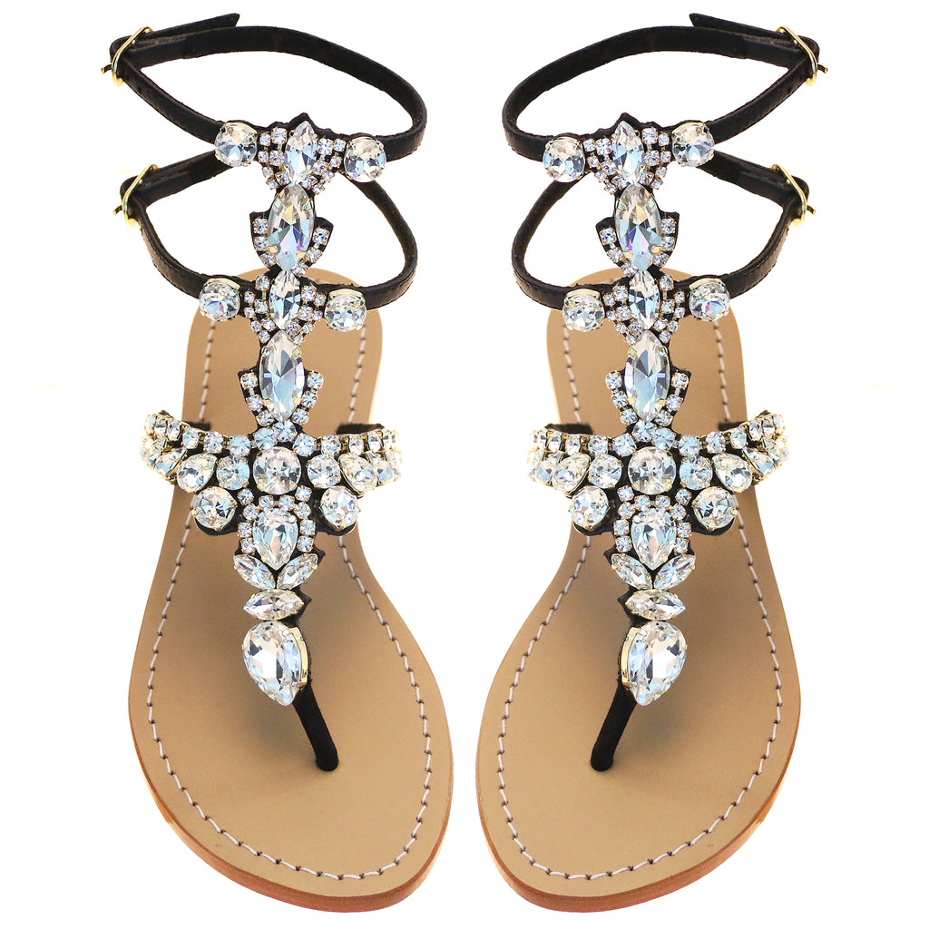 Jeweled And Embellished Designer Gladiator Sandals Mystique Sandals