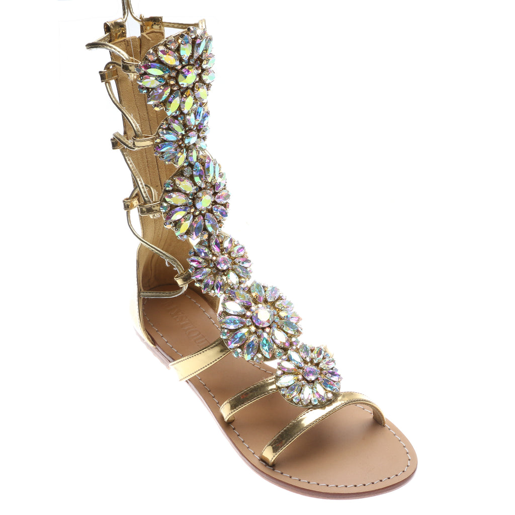 Jeweled And Embellished Designer Gladiator Sandals Mystique Sandals