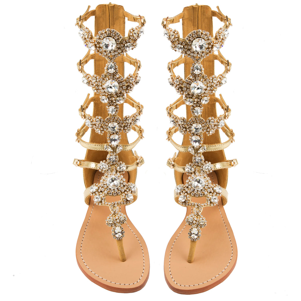 Jeweled And Embellished Designer Gladiator Sandals Mystique Sandals