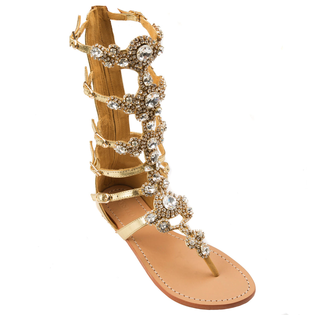 Jeweled And Embellished Designer Gladiator Sandals Mystique Sandals