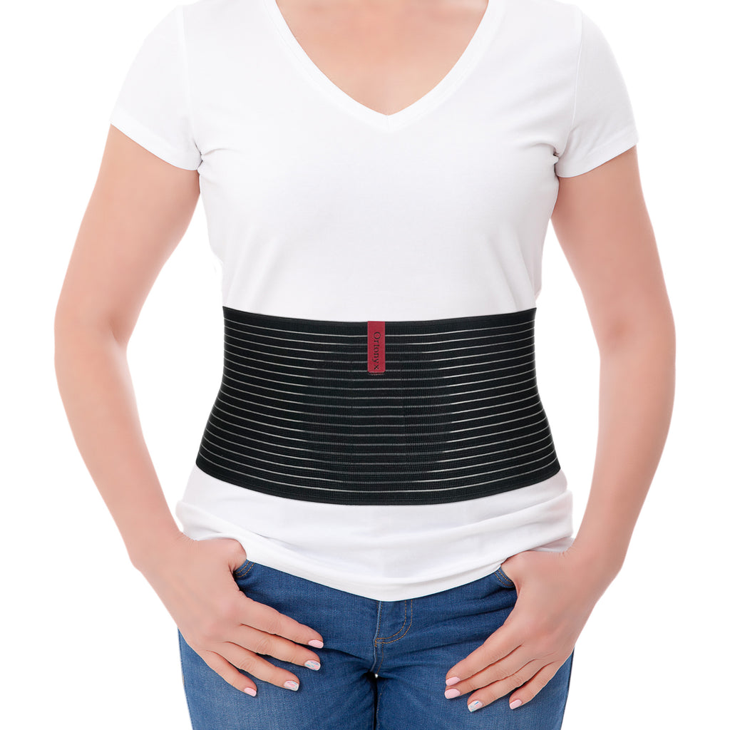 Ortonyx Umbilical Navel Hernia Belt Abdominal Support Binder Black