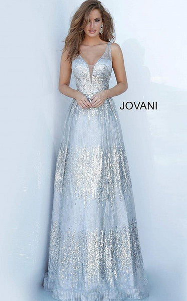 Jovani Long Metallic Prom Dress Sale The Dress Outlet