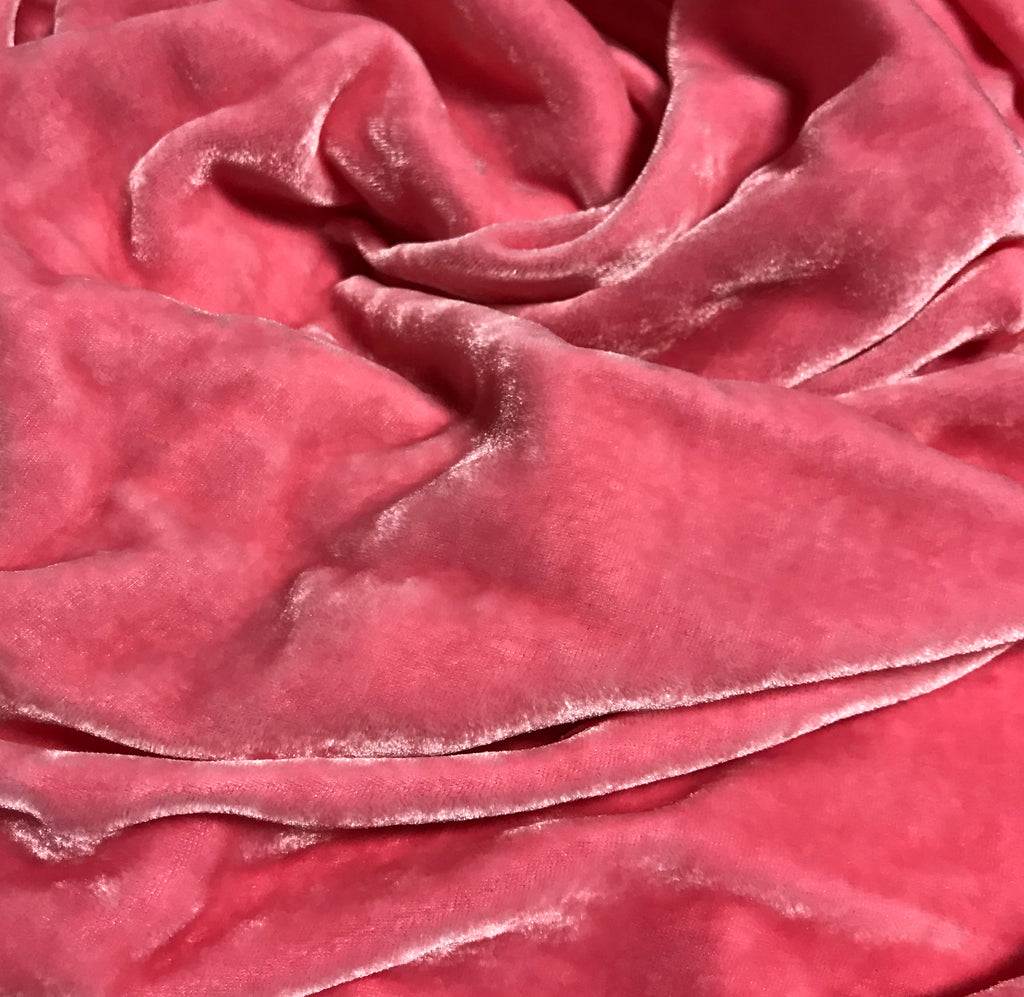 Pretty Pink Hand Dyed Silk Velvet Prism Fabrics And Crafts