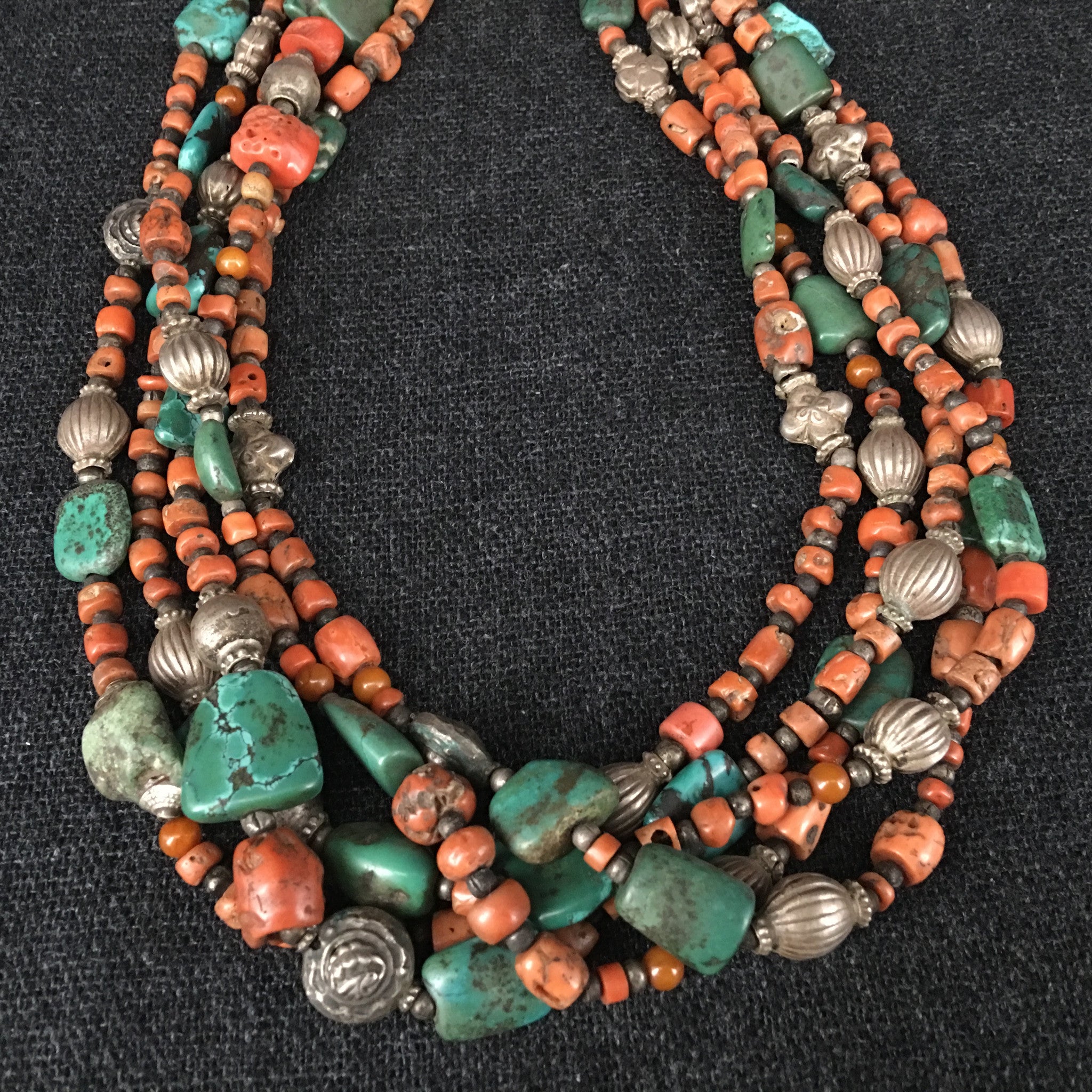 Antique Tibetan Coral Necklace Jewelry Mahakala Fine Arts