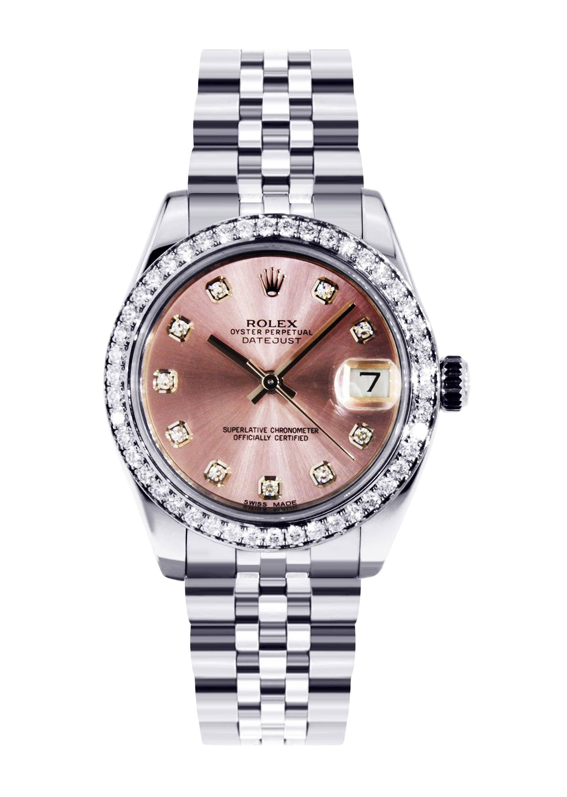 Rolex Datejust Watch For Women Stainless Steel 31 Mm Frostnyc