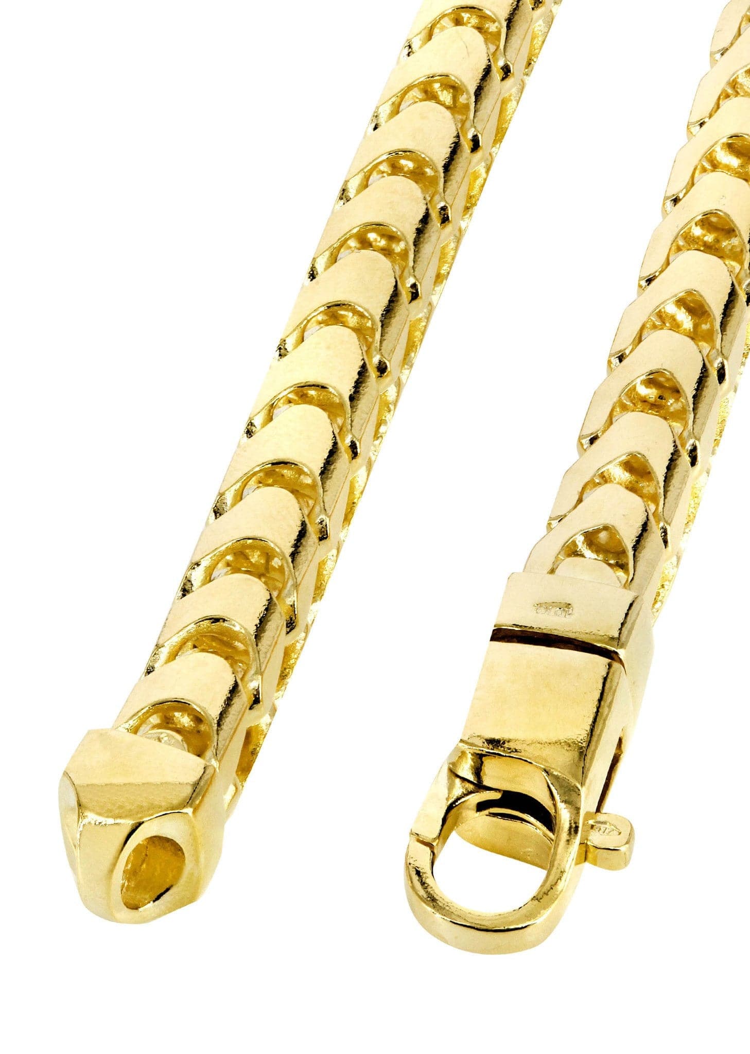 14k Gold Chain Mens Solid Franco Chain Frostnyc