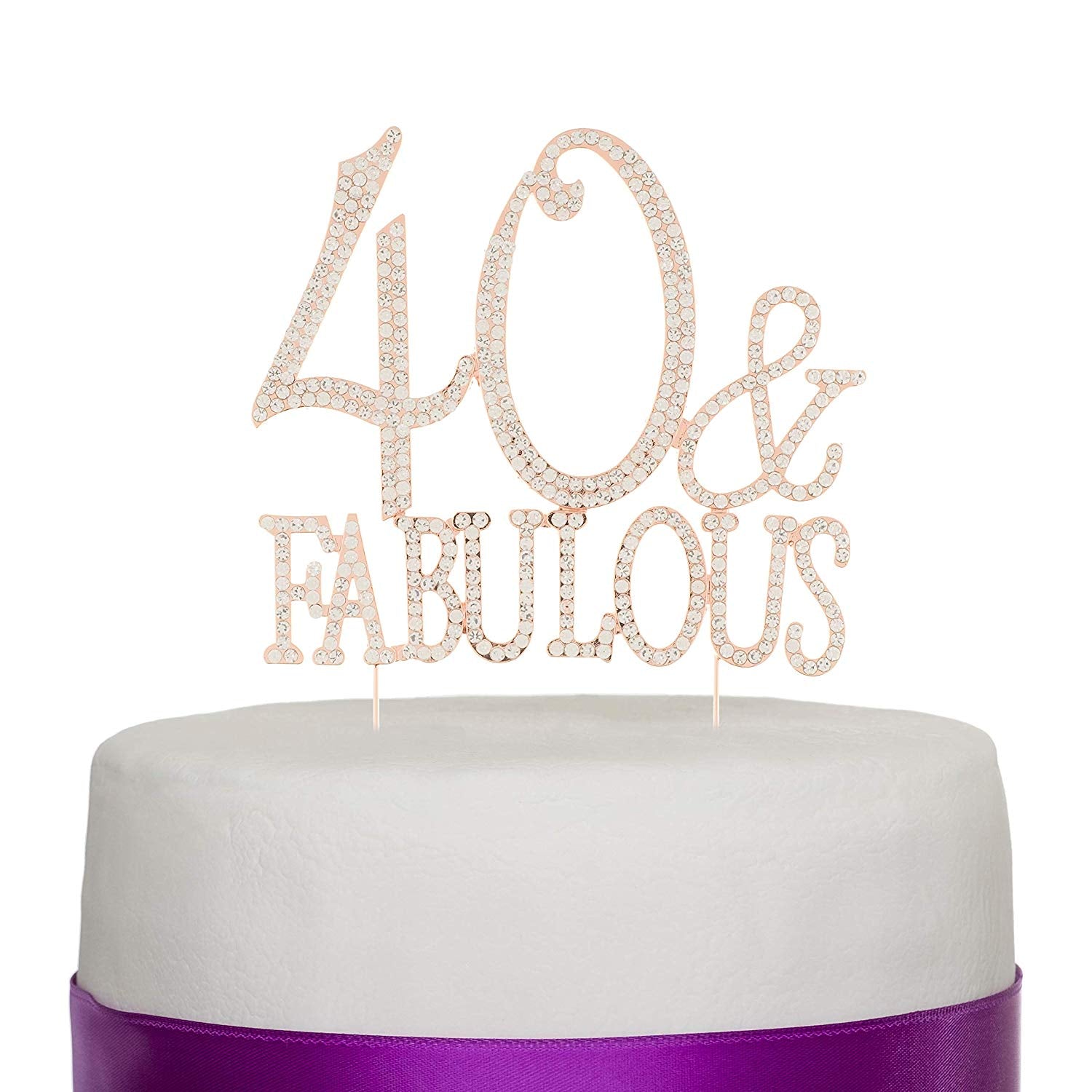 40 And Fabulous Cake Topper Rose Gold Ella Celebration