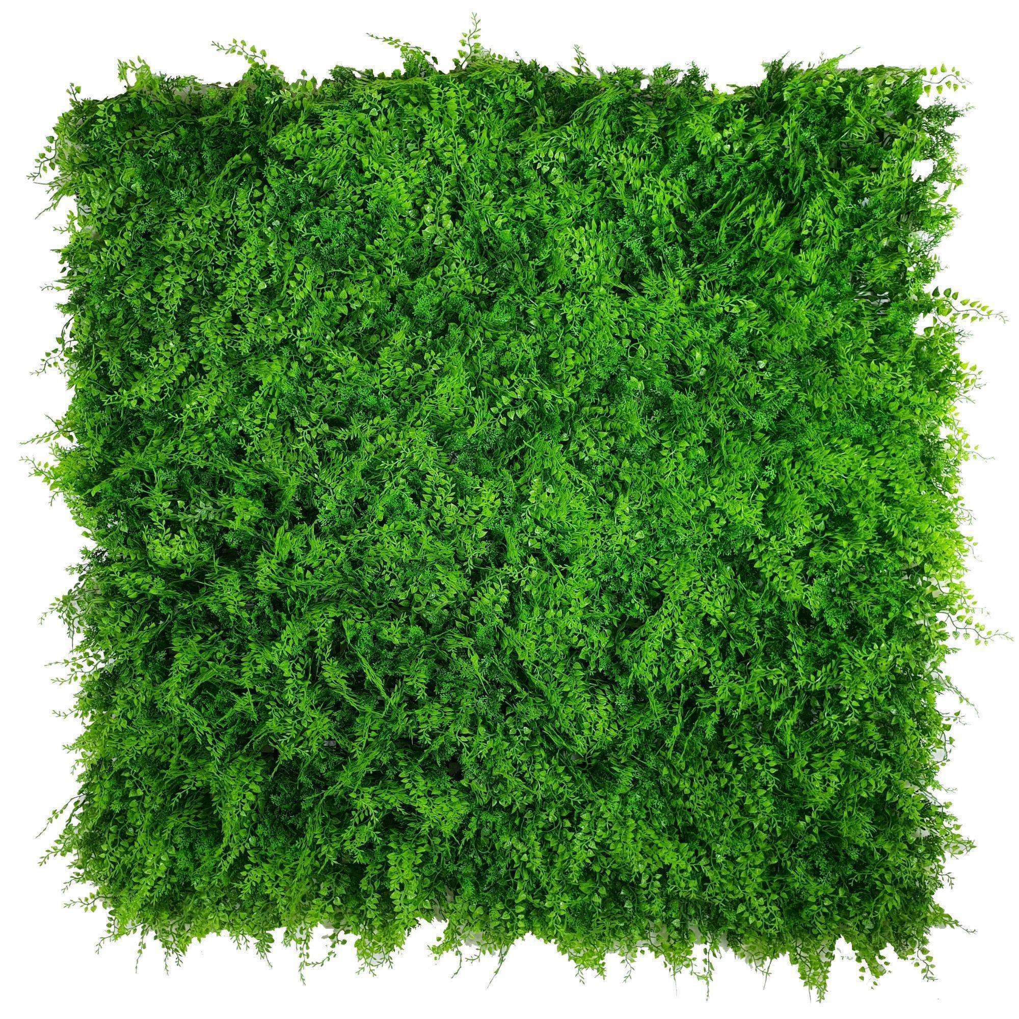 Uv Resistant Dense Fern Artificial Hedge Fake Green Wall Panel 1m X