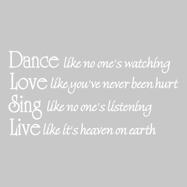 Dance Like No Ones Watching Quotes Dance Decal