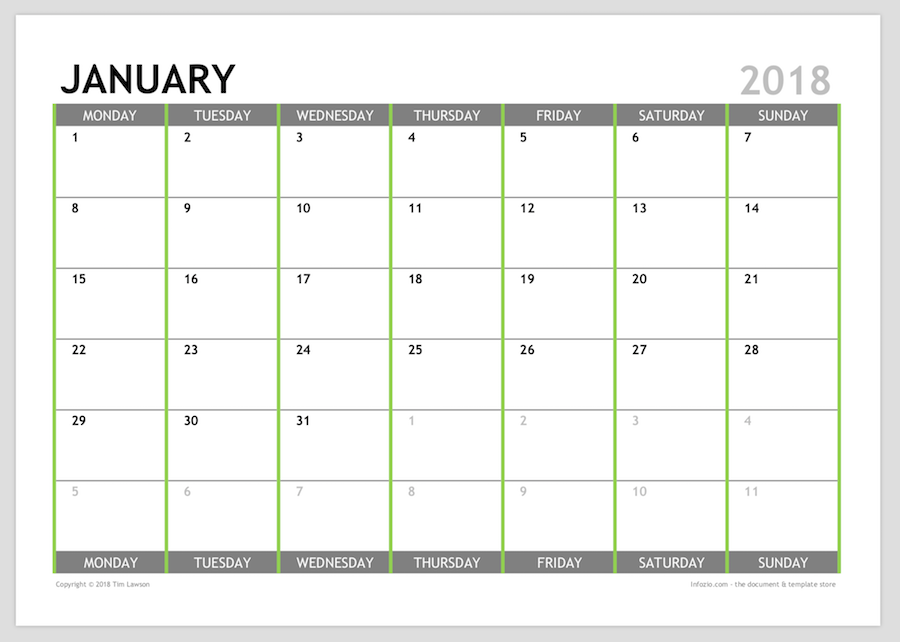A3 Printable Calendar Calendar Templates