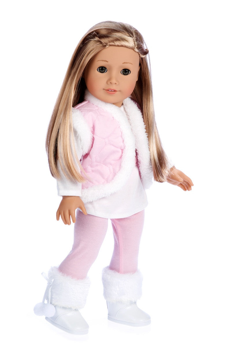 Snowflake Clothes For 18 Inch American Girl Doll Vest Tunic