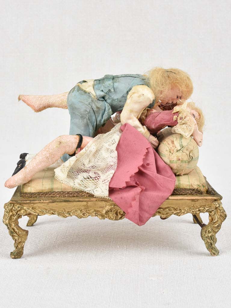 19th Century Erotic Sculpture Of Copulating Couple Chez Pluie