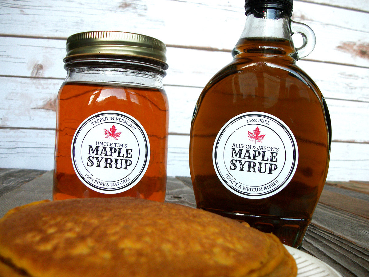 Black Seal Custom Maple Syrup Labels For Home Based Maple Sugaring