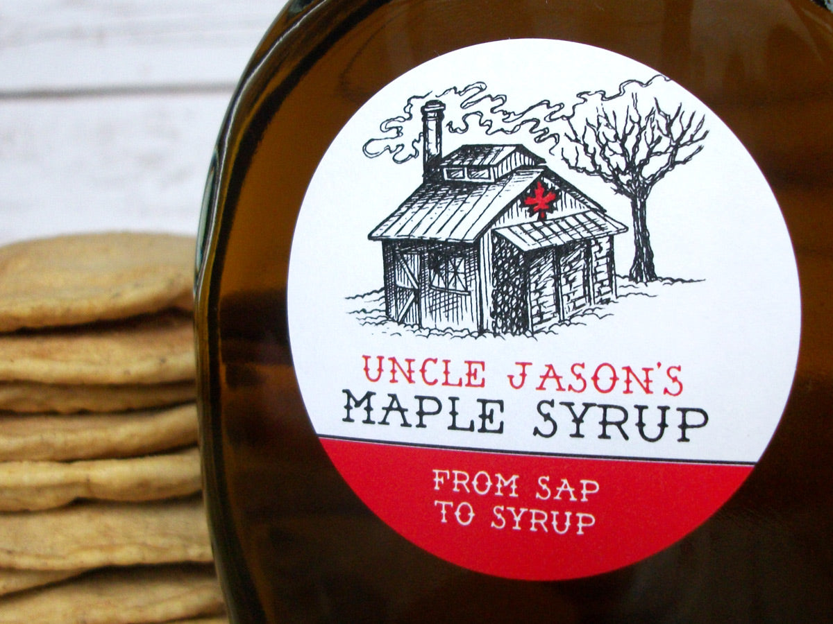 Custom Sugar Shack Maple Syrup Labels Backyard Maple Sugaring Supplies