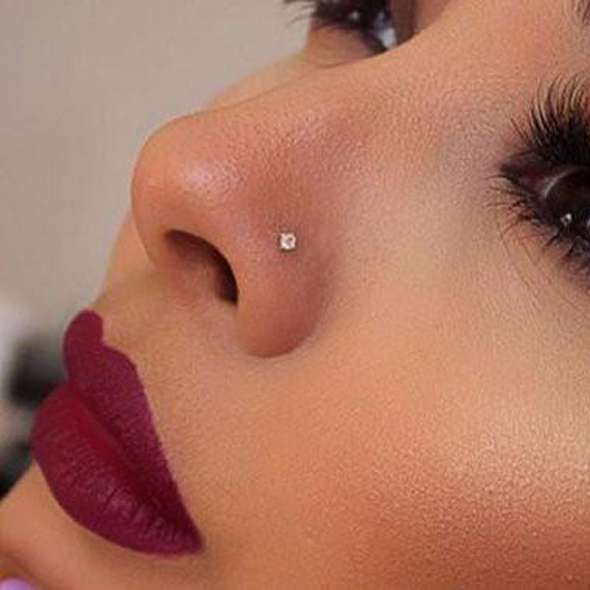 Swarovski Crystal Nose Piercing Stud At Mybodiart Nose Bone Jewelry