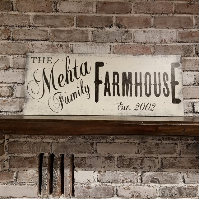Personalized Farmhouse Wood Sign Rusticly Inspired Signs