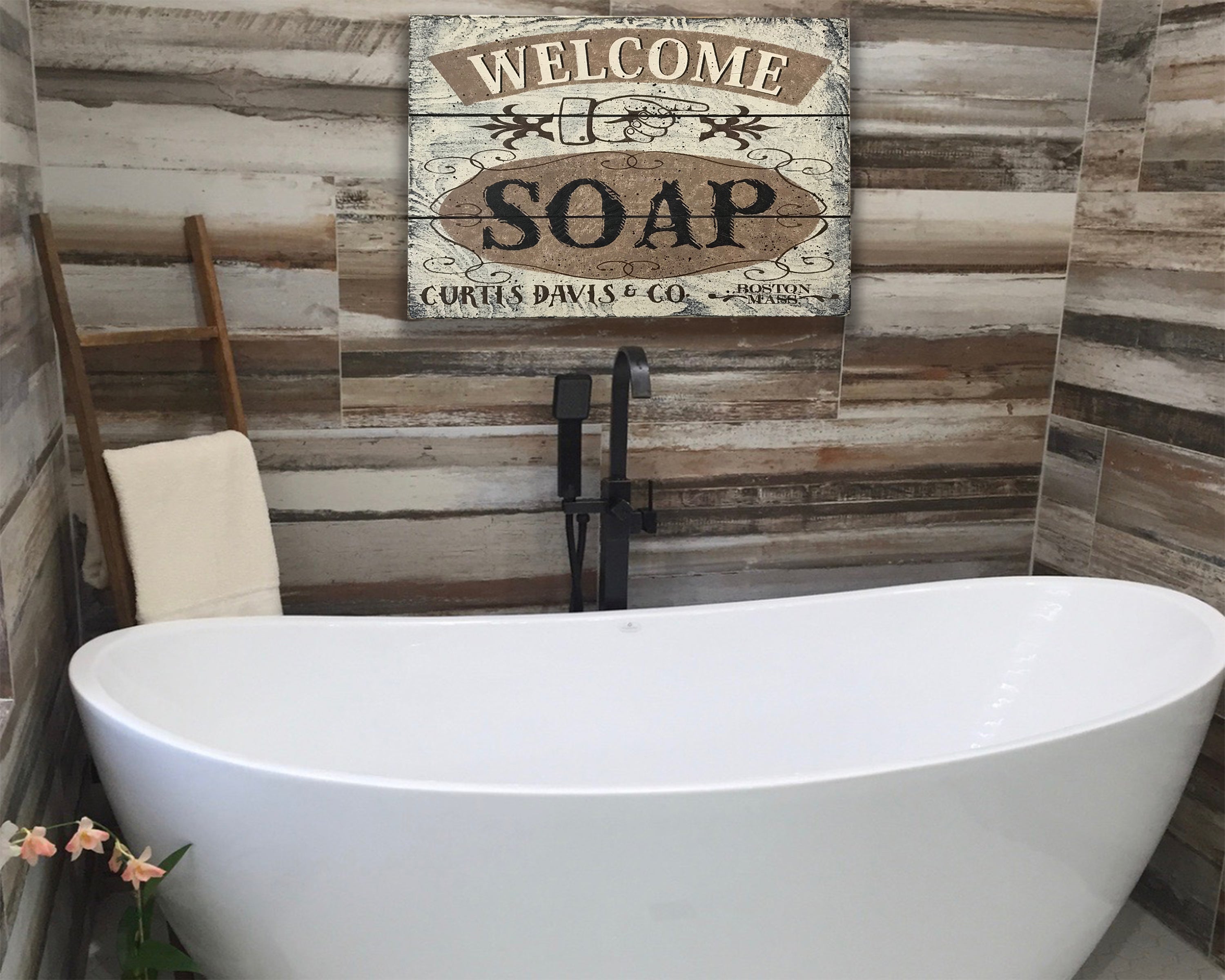 Rustic Farmhouse Wood Bathroom Sign Rusticly Inspired Sigs Rusticly