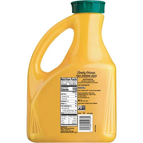 Simply Orange Juice 89 Fl Oz 100 Juice Not From Concentrate Pulp F