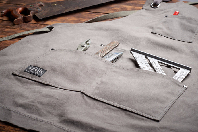 Hudson Durable Goods Hdg901g Heavy Duty Waxed Canvas Apron Grey