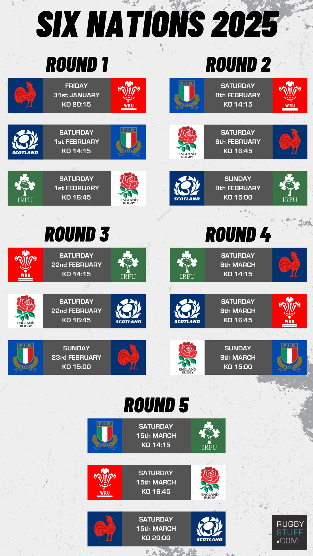 Six Nations 2025 Fixtures Lynne Stacey