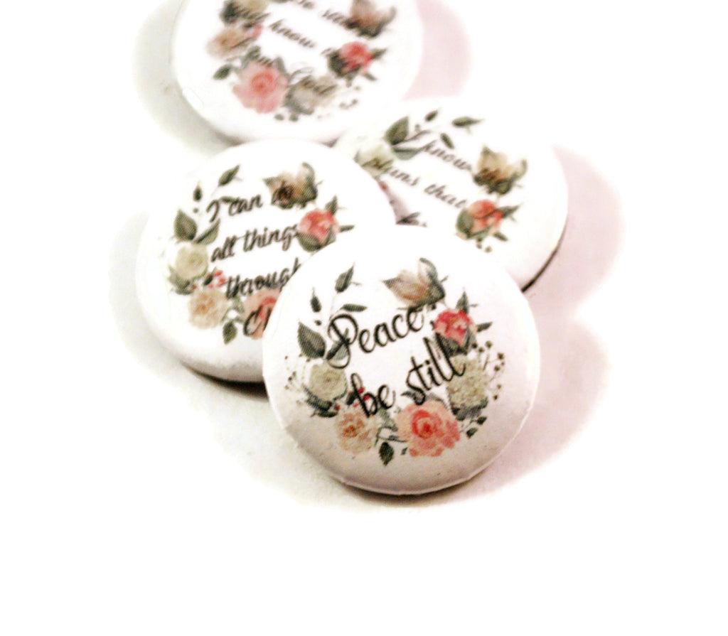 4 Christian Ts Inspirational Bible Verse Pin Buttons