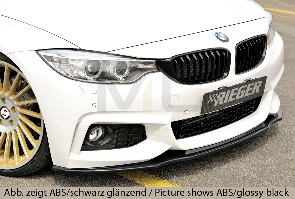 Rieger 00053470 Bmw 4 Series F32 F33 F36 Front Splitter Matte Black