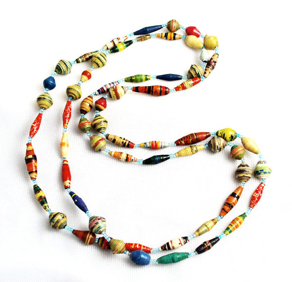 African Recycled Paper Beads Mix Estatebeads