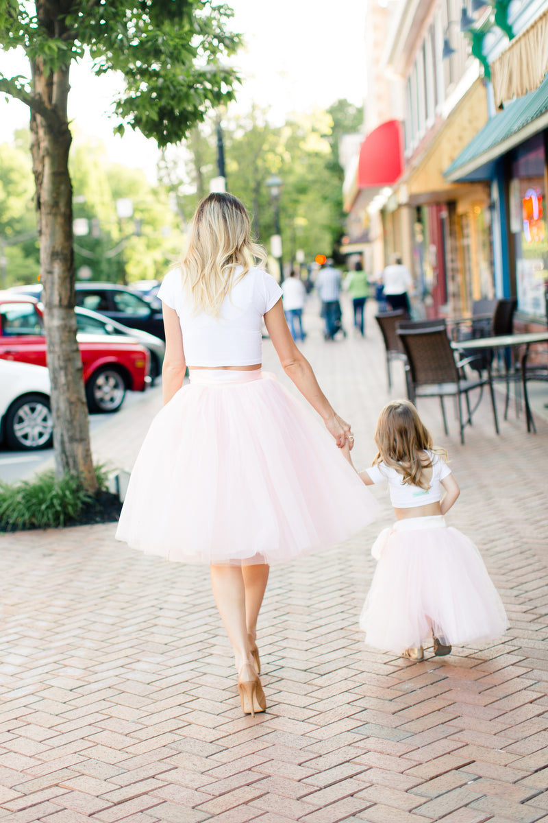 Women Light Pink Tutu Tulle Skirt Maidenlaneboutique