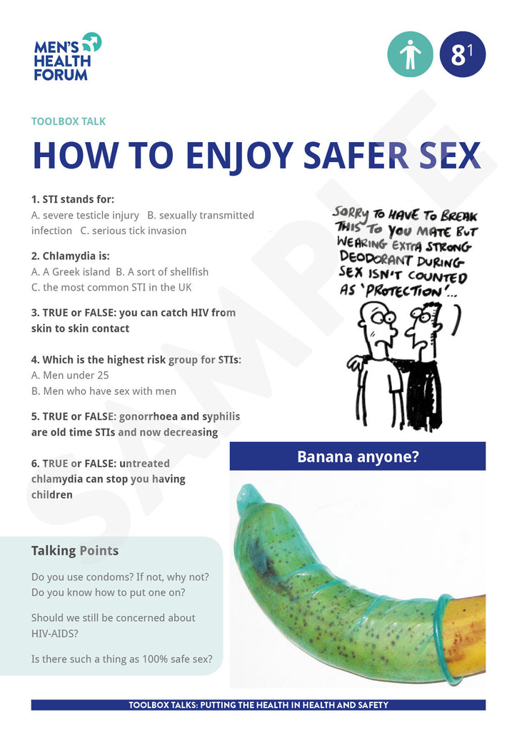 Toolbox Talk 8 How To Enjoy Safer Sex Pdf Mens Health Forum