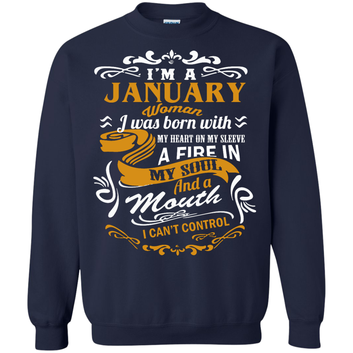 Im A January Woman I Was Born With My Heart On My Sleeve Shirt Hoodi