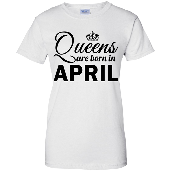 Queens Are Born In April Shirt Hoodie Tank Ifrogtees