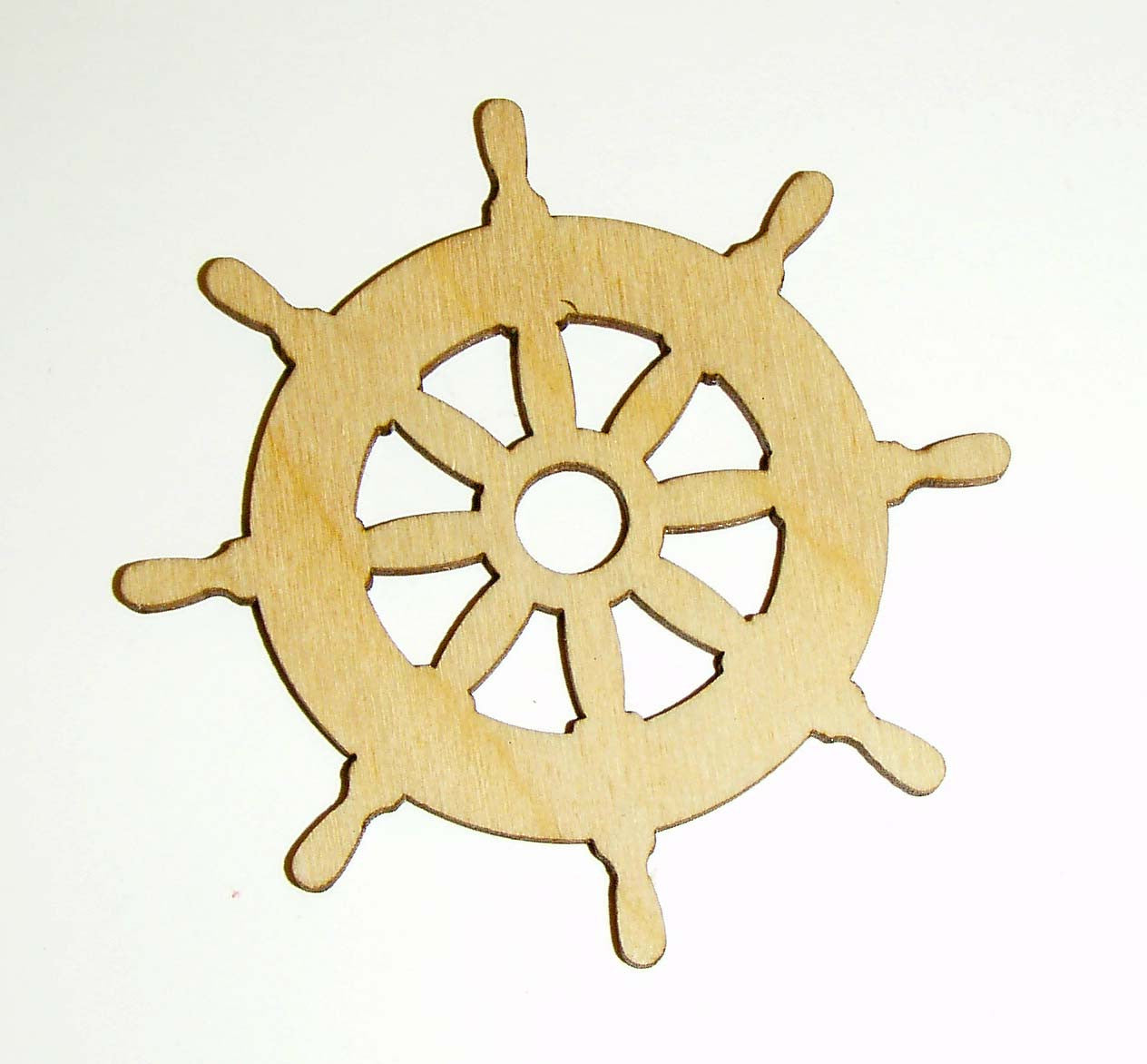 Ship Wheel Shape Unfinished Wood Cut Out Nautical Theme Variety Of Siz