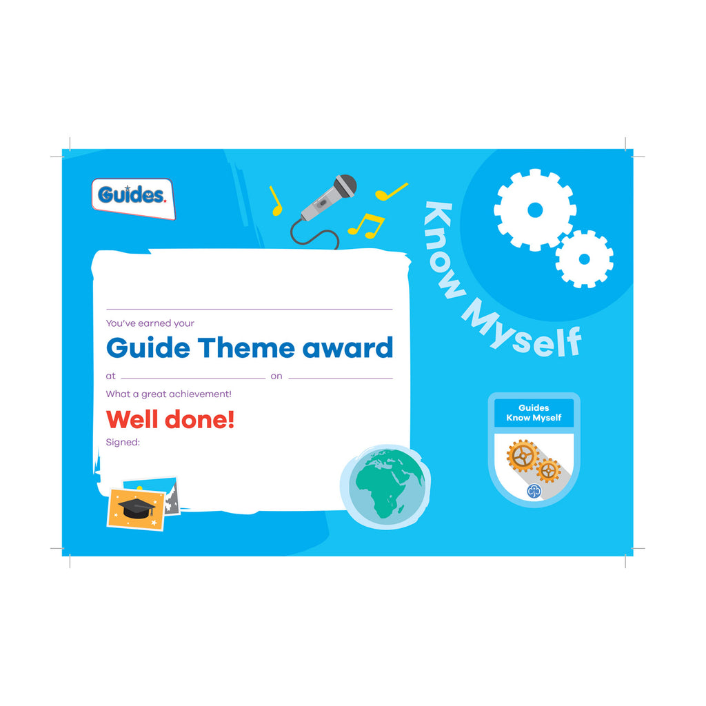 Theme Award Guides Know Myself Certificate Girlguiding North West