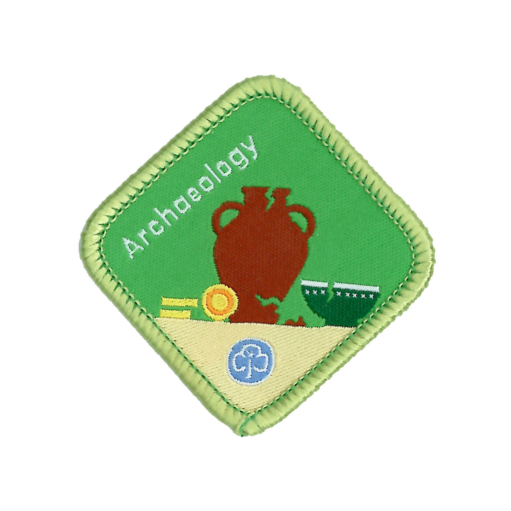Brownies Archaeology Woven Badge Girlguiding North West England Shop
