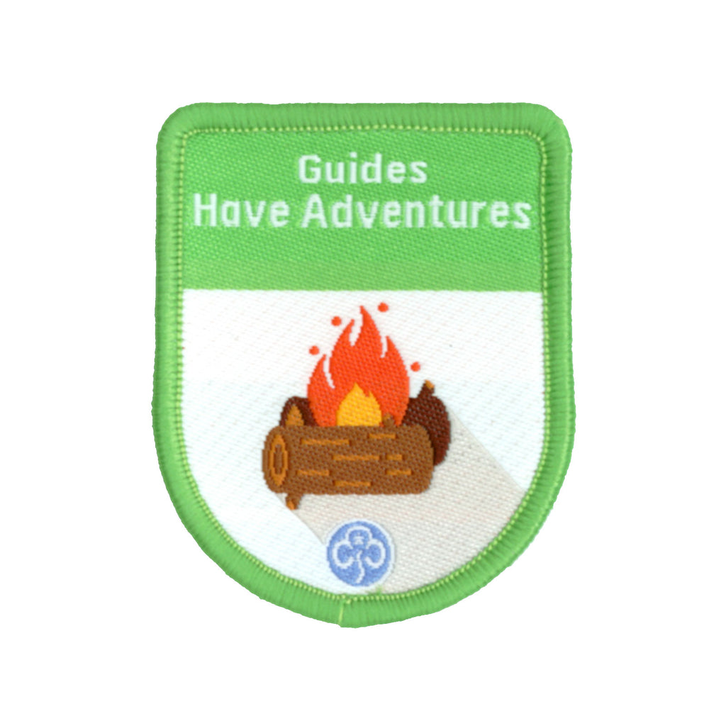 Guides Have Adventures Theme Award Woven Badge Girlguiding North West